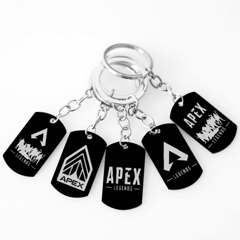 2021 Apex Legends Keychain Black Stainless Steel Engraved Keyring 2019 ...