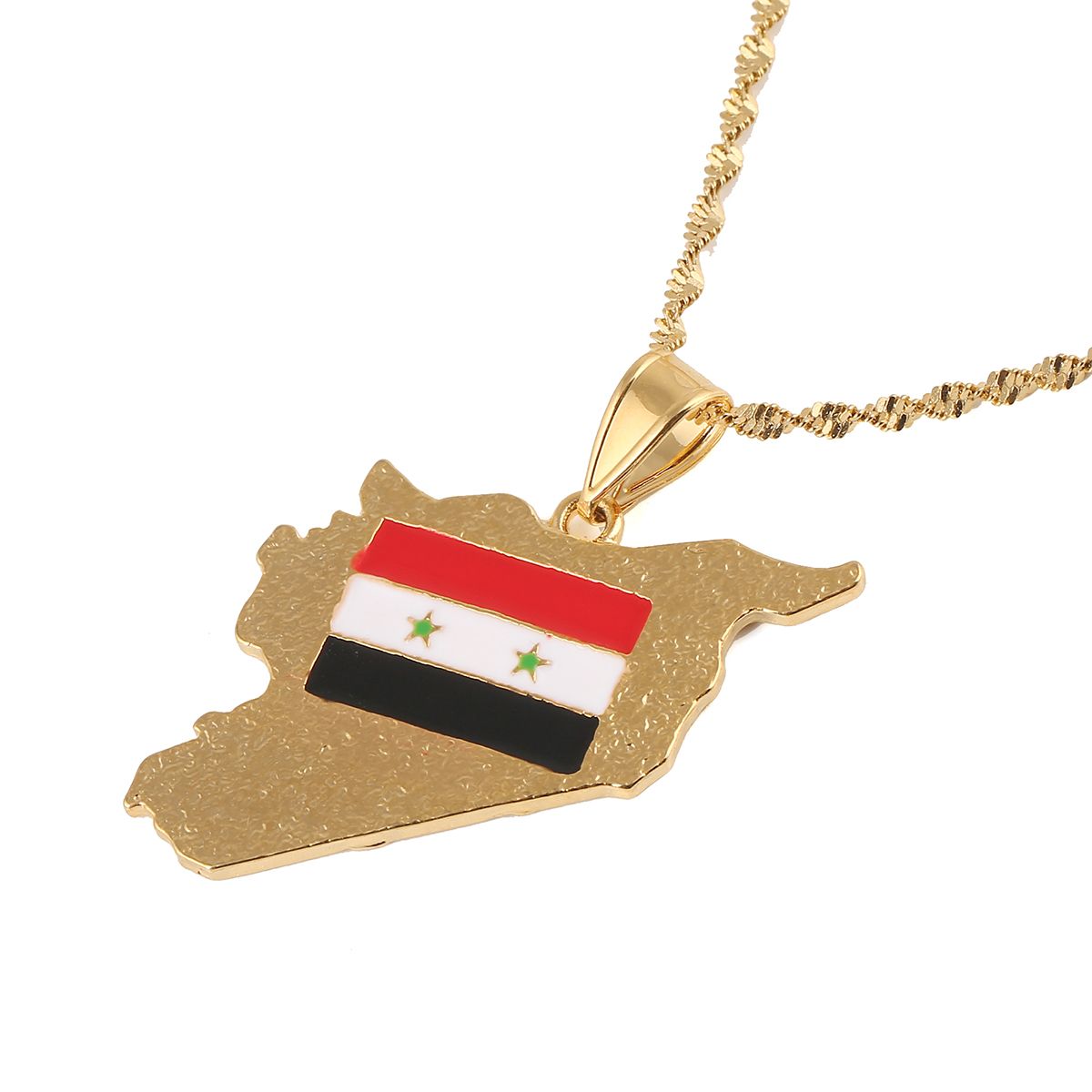 Wholesale Syria Arabic Country Name Map Pendant Necklaces Charm Syrians ...