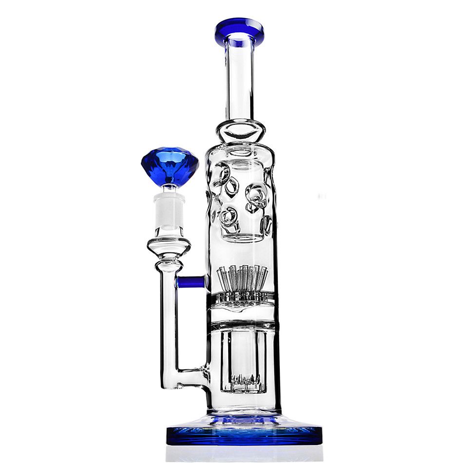 2020 Big Glass Bong Honeycomb Perc Percolator Bongs Water Pipes Bubbler ...