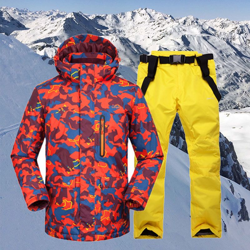 2021 Male Snow Ski Suits Skiing Jacket Pants Mens Thermal Warm ...