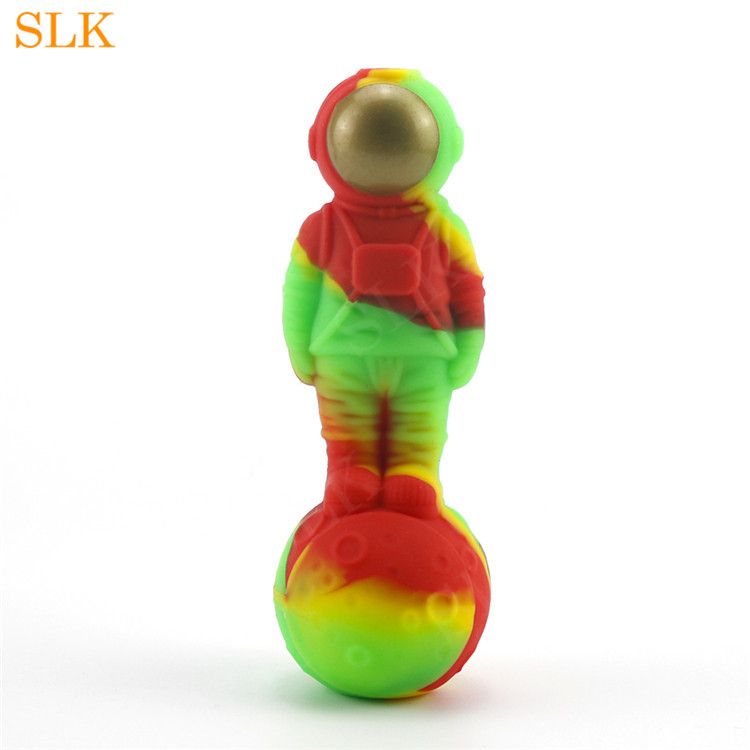 2021 Astronaut Shape Bong Bubbler Glass Tobacco Burner Pipe Silicone ...