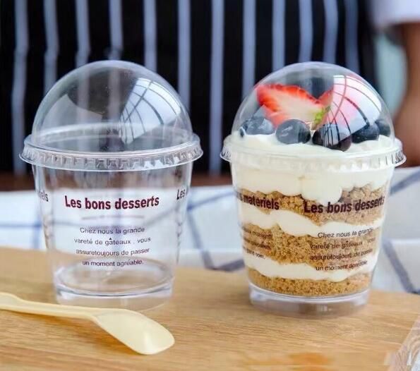 Acheter Plastic Tiramisu Verrine Mousse Coupe Sawdust Avec Dôme ...