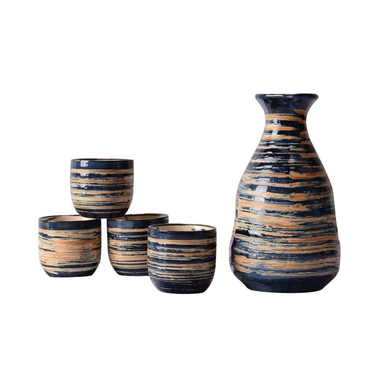 2020 Japanese Set Set With 1 Ceramic Tokkuri Bottle And 4 Ochoko Cups ...