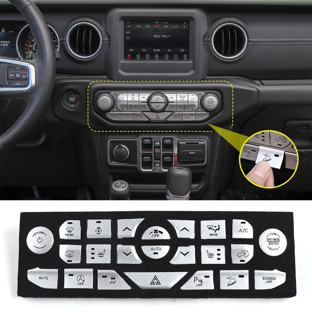 Center Console Button Trim For Jeep Wrangler JL 2018 Factory Outlet ...