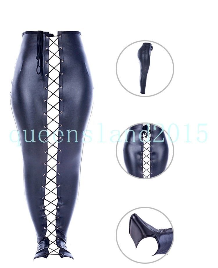 Mermaid Leg Binder Soft Leather Mummy Sack Restraint Bag Body Harness ...