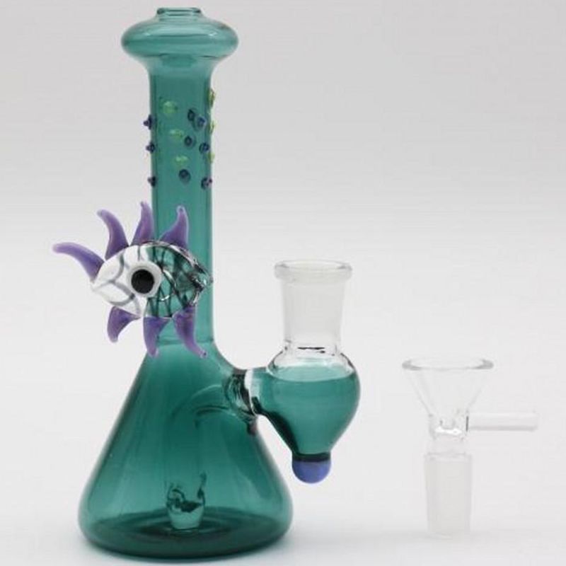 2021 15cm Tall Hunter Mini Fish Eye Smoking Water Glass Bongs With ...