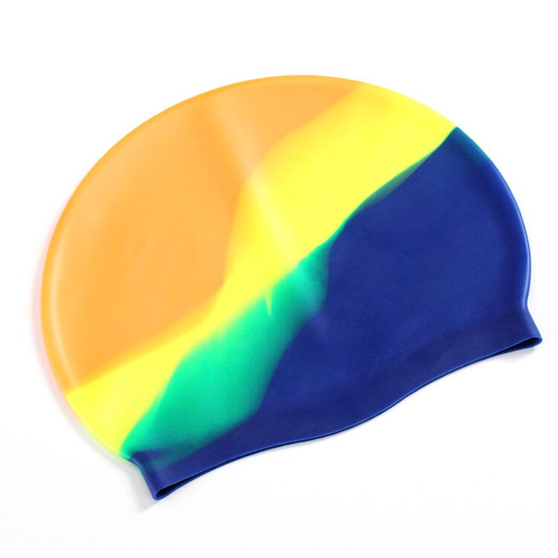 2021 Adult Swimming Hat Durable Elastic Silicone Pool Beach Swim Head ...