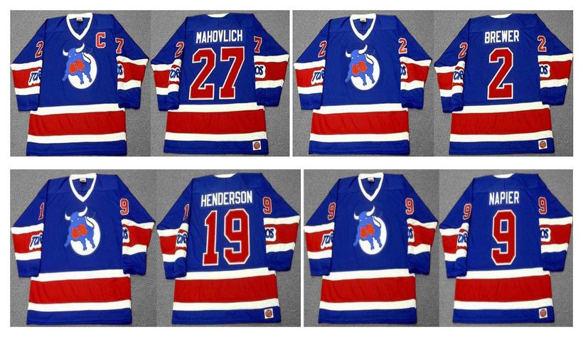 2020 Vintage Toronto Toros Jersey 27 FRANK MAHOVLICH 19 PAUL HENDERSON ...