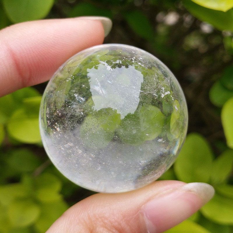 2020 Natural Clear White Quartz Crystal Sphere Ball Healing Gemstone ...