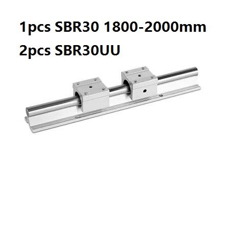 2020 SBR30 1800mm/1900mm/2000mm Support Rail Linear Guide + SBR30UU Linear Bearing Blocks For ...