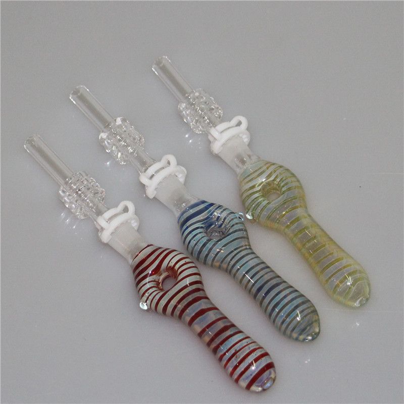 2020 New Glass Nectar Collector With 10mm Quartz Tips Keck Clip Glass ...