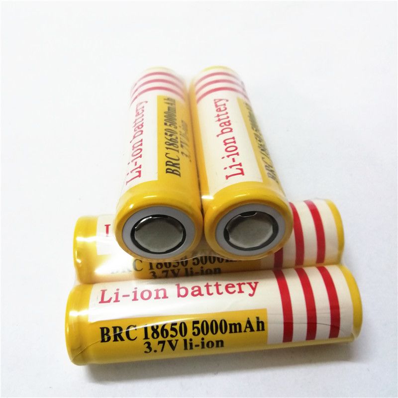 18650 Li Ion Battery 5000mAh Color Red Battery Flat Lithium Battery Can ...