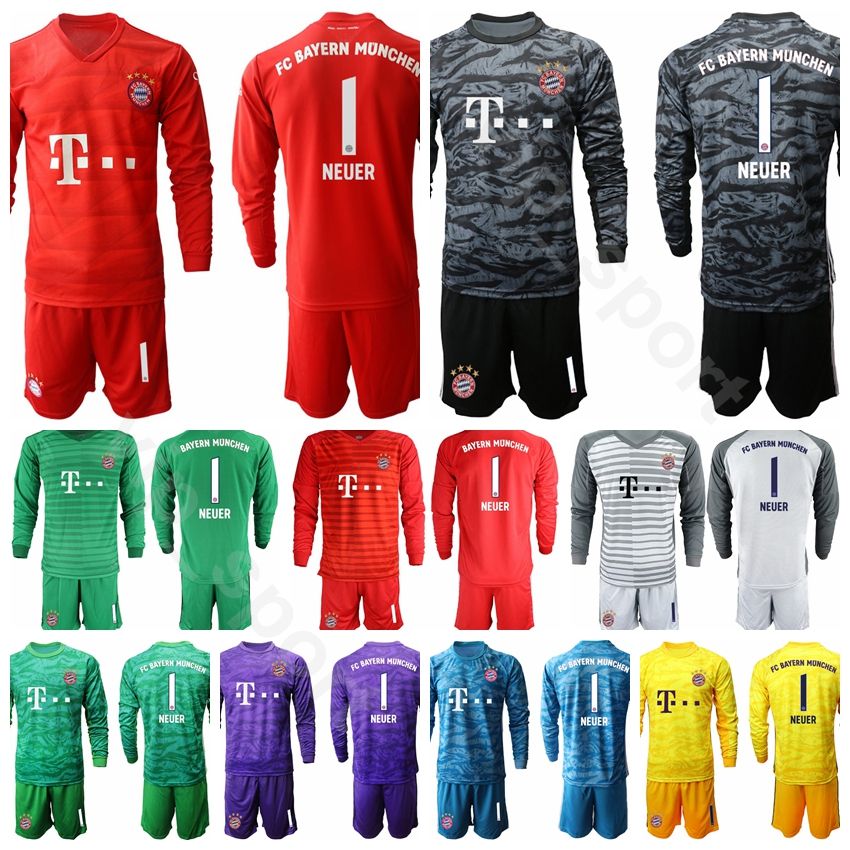 2020 Bayern Munich Goalkeeper GK Goalie Long Sleeve 1 Oliver Kahn ...