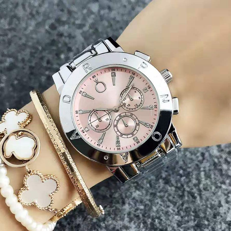 Fashion Brand Wrist Watch Women'S Girls Crystal Style Steel Metal Band ...