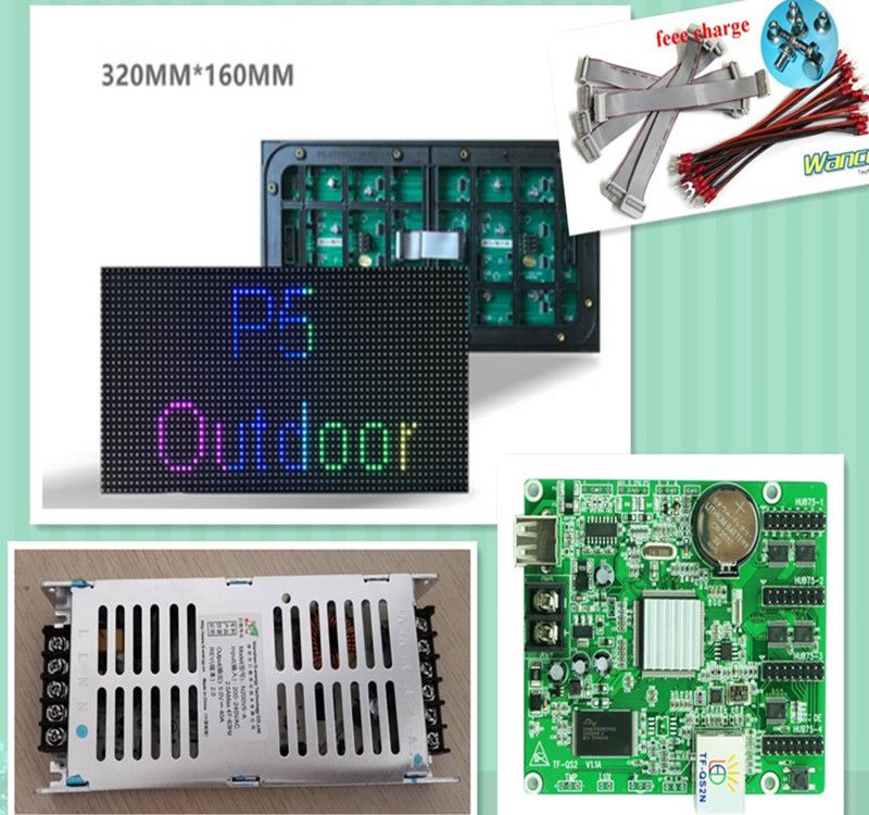 DIY LED Display P5 Outdoor Full Color Led Display Module 320*160mm+ Led ...