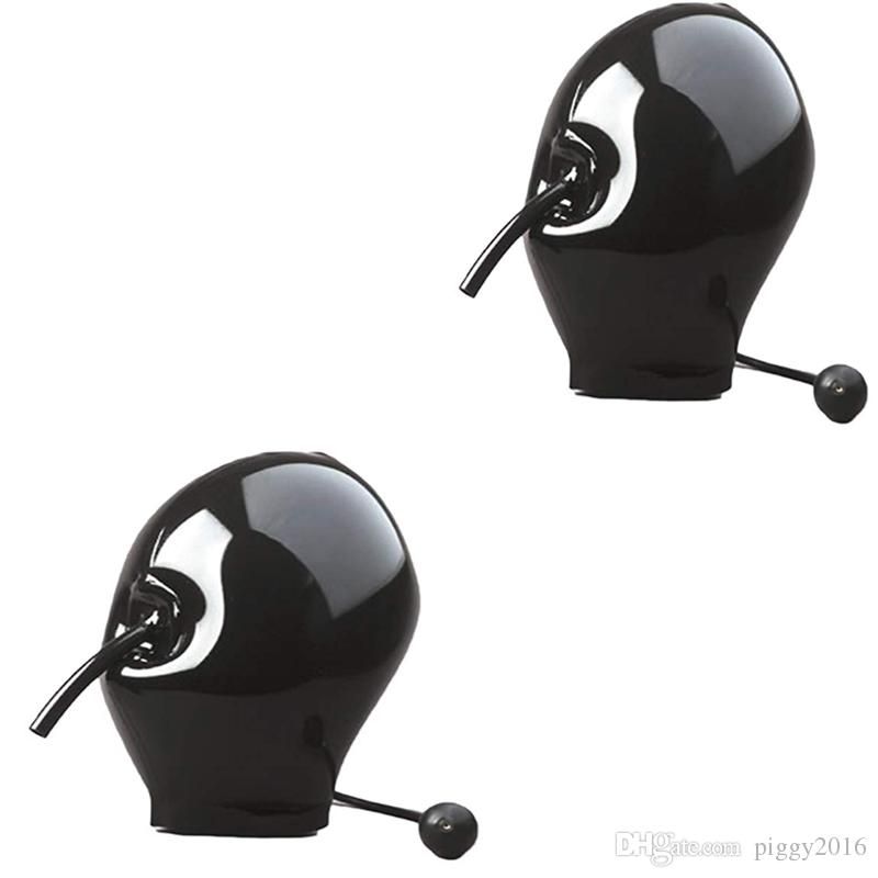 2019 Latex Rubber Inflatable Hood Mask With Tube Halloween Hood Mask ...