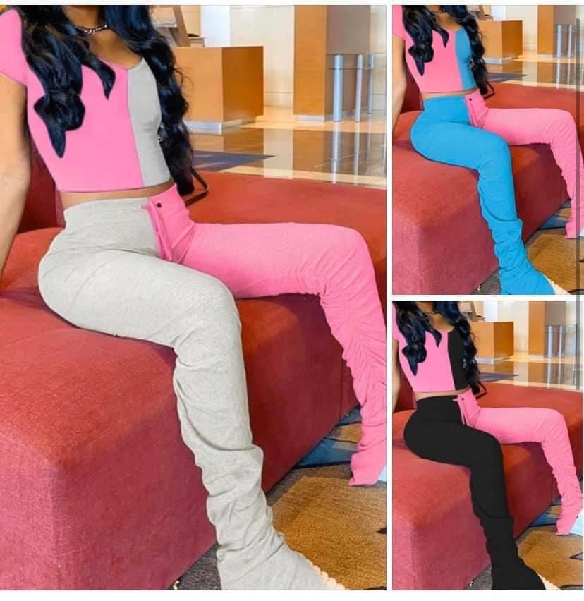 2020 Designer Pink Outfits Womens Short Sleeve Set Tracksuit Jogging ...