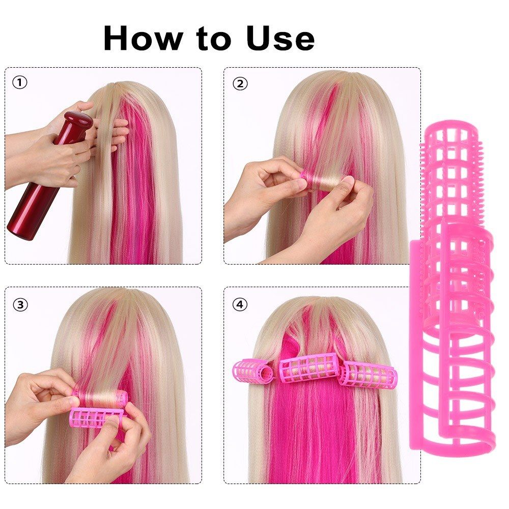 Self Grip Hair Rollers Magic Hairdressing Curlers Roller Salon Curling ...