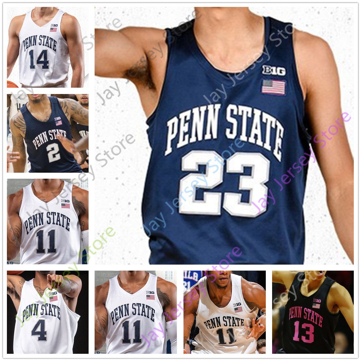 2019 Custom Penn State Basketball Jersey College Lamar Stevens Myles ...