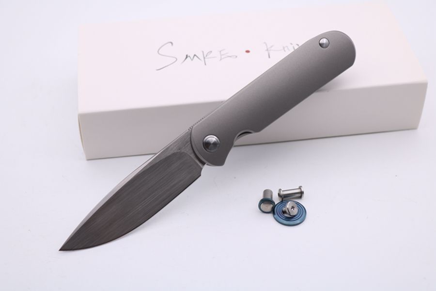 Smke Knives Shamwari Front Flipper Folding Knife 3.0 Hand Satin M390 ...