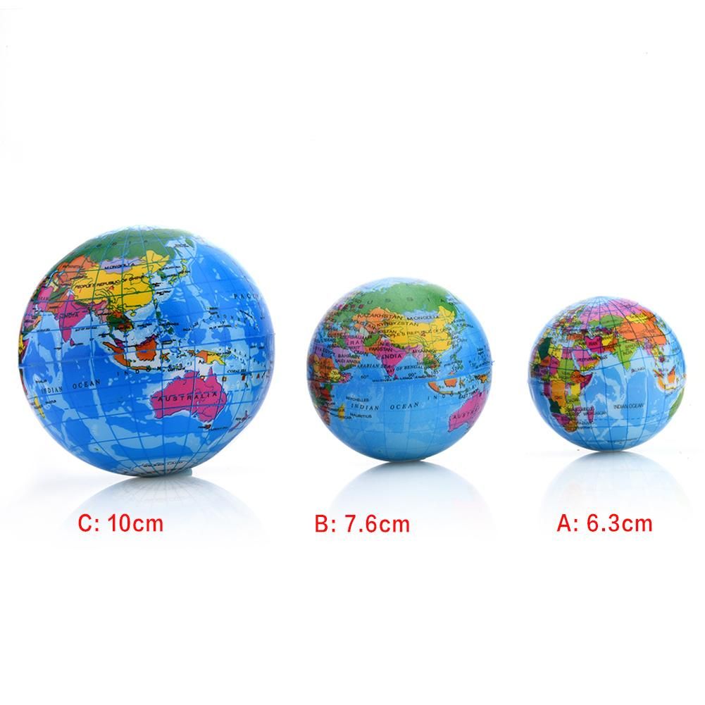 6 10CM Stress Relief World Map Foam Ball Atlas Globe Palm Ball Planet ...