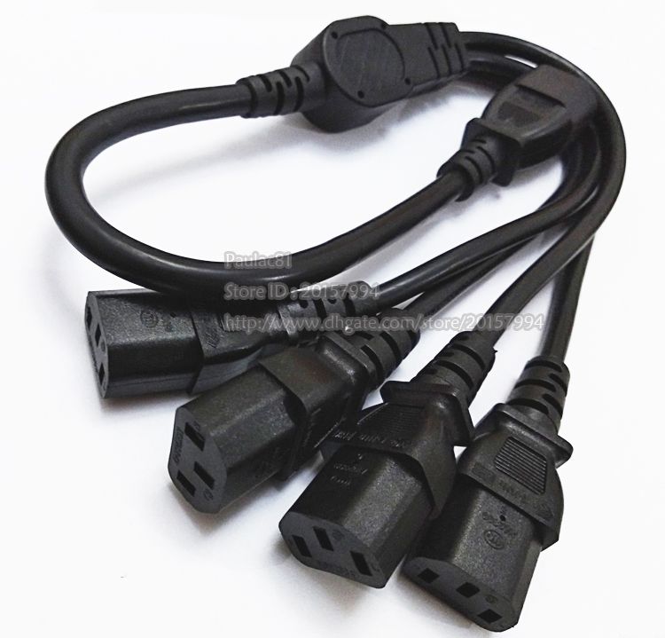 2020 IEC 320 C14 Male To 4 X C13 Female Y Splitter Cord, 10A/250V, IEC ...
