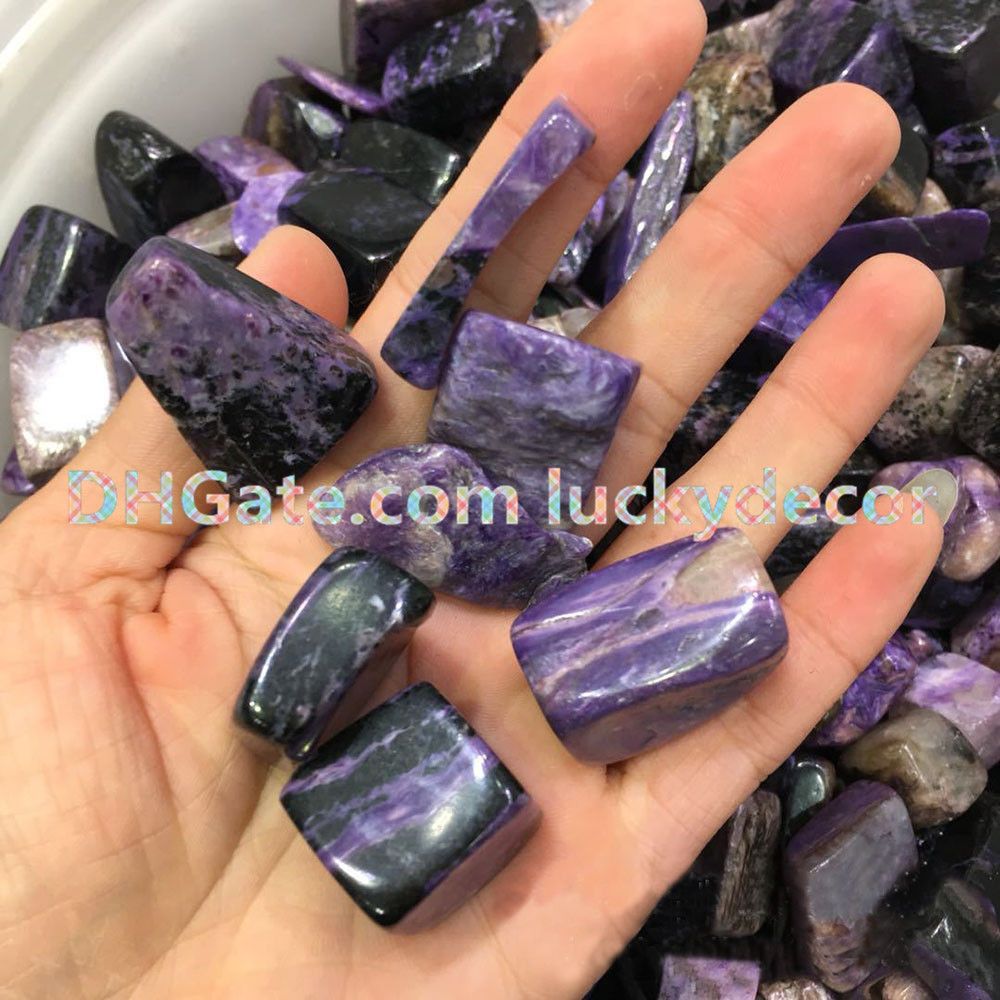 2020 1000g Tumbling Rare Natural Russian Purple Charoite Stones 20 60mm ...
