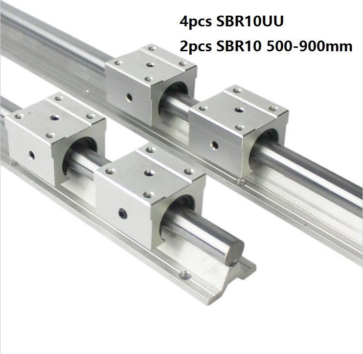 2021 SBR10 500mm/600mm/700mm/800mm/900mm Support Rail Linear Rail Guide ...