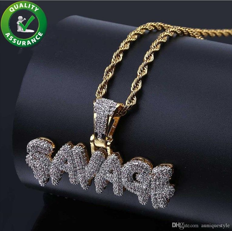Wholesale Iced Out Pendant Hip Hop Jewelry Designer Necklace Gold Mens ...