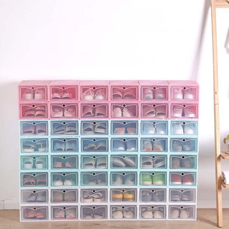 New Transparent Plastic Shoe Storage Box Japanese Shoe Box Thickened ...