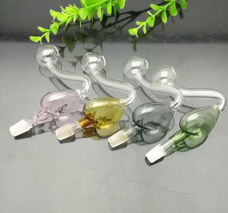 2021 10mm Increased Colored Peach Heart Boiler Glass Bongs Glass ...