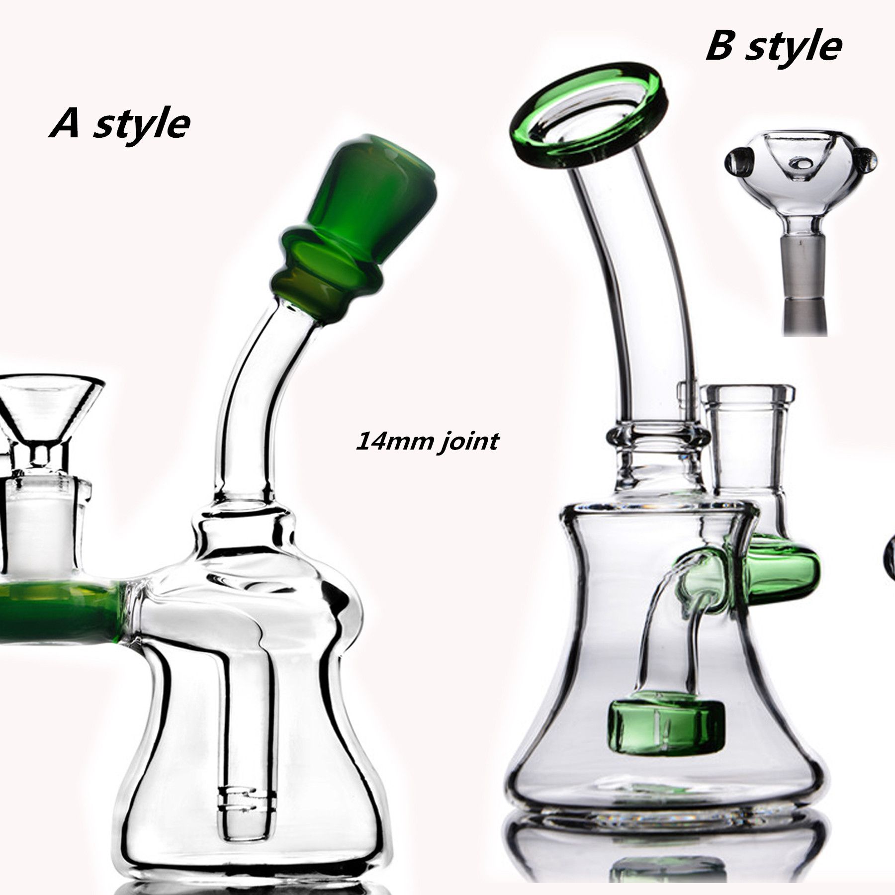 2019 Small Bong Heady Dab Rigs Thick Glass Water Bongs Beaker Base ...