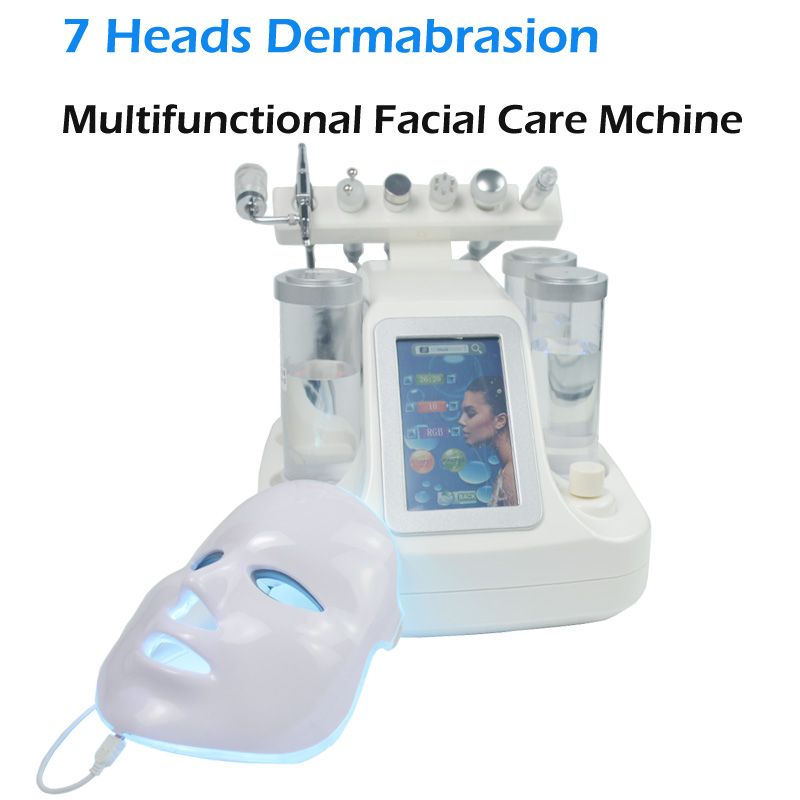 7 Light Colors LED Facial Mask Hydra Facial Water Dermabrasion Bio ...