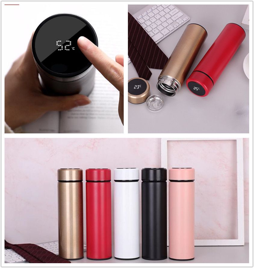 DHL LED Digital Smart Water Bottle With Temperature Indicate Touch ...