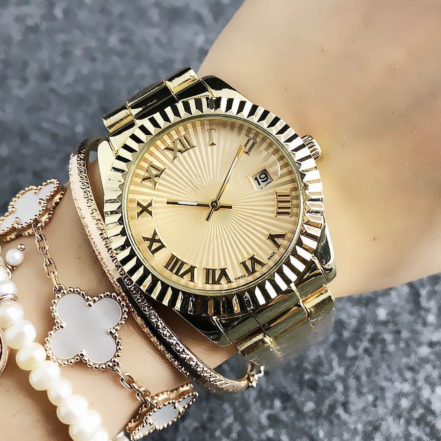 Fashion Brand Watches Women'S Girls Style Metal Steel Band Quartz ...