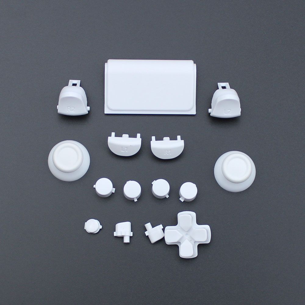 2021 White Dpad R1 L1 R2 L2 Trigger Button Thumbsticks For PS4 Pro ...