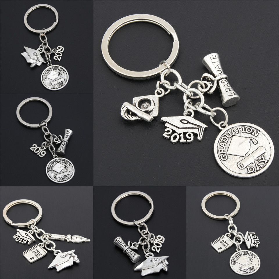 2021 2019 Graduation Ceremony Keychain Diploma Bachelor Cap Key Ring ...