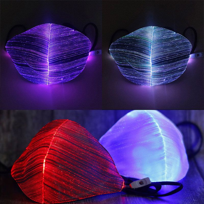 2021 LED Rave Mask Designer Face Masks Luminous Light For Men Women ...