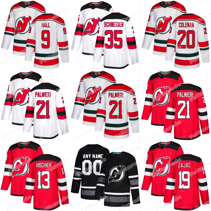 2019 New Jersey Devils Heritage Jersey Kyle Palmieri Jack Hughes Taylor ...