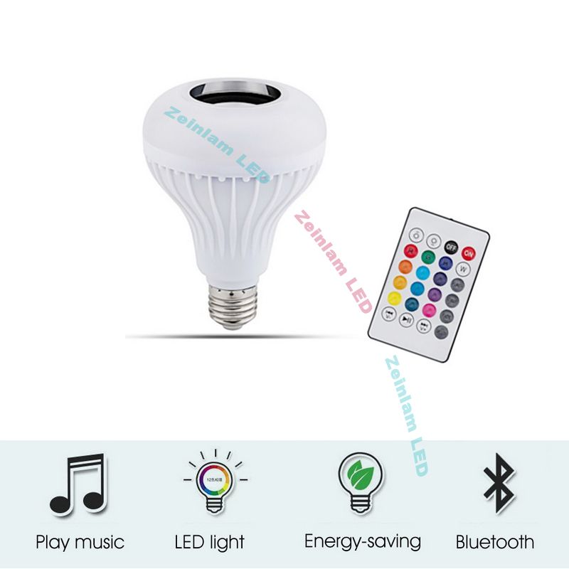LED Smart Bulb Bluetooth Light Bulb Speaker Color Changing Bulb Syncs ...