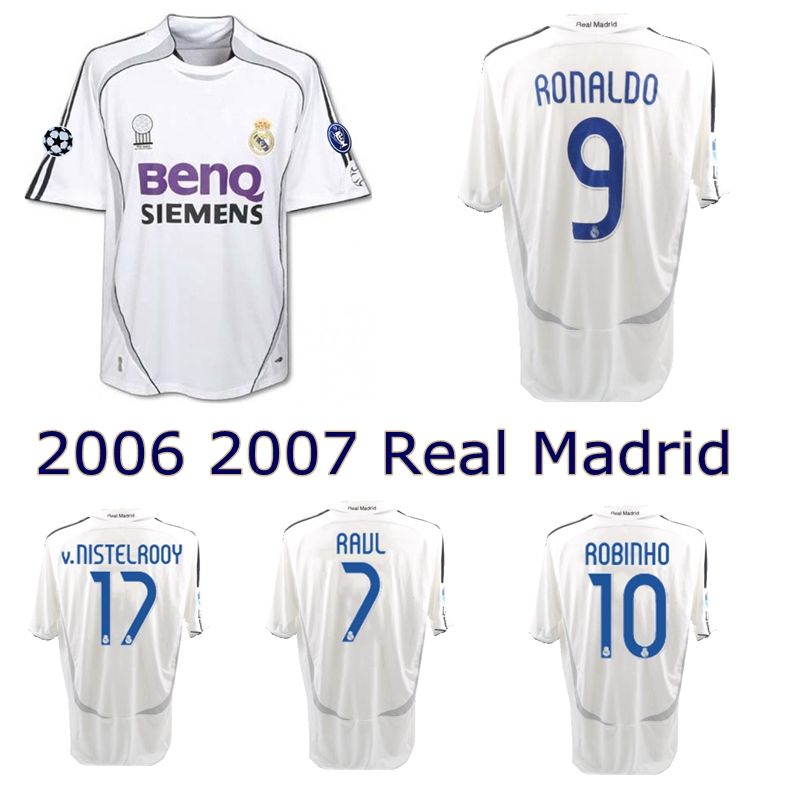 2006 2007 Real Madrid Jersey De Fútbol Retro 06 07 Inicio De La ...