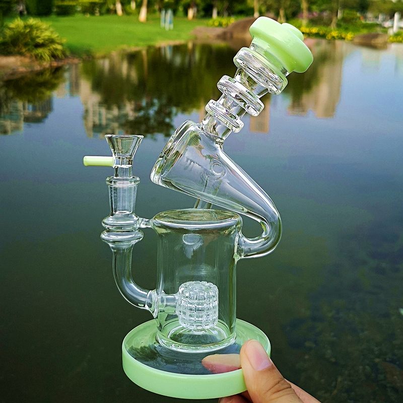 2020 Newest Recycler Birdcage Perc Dab Rig Matrix Perc Glass Bong Oil ...