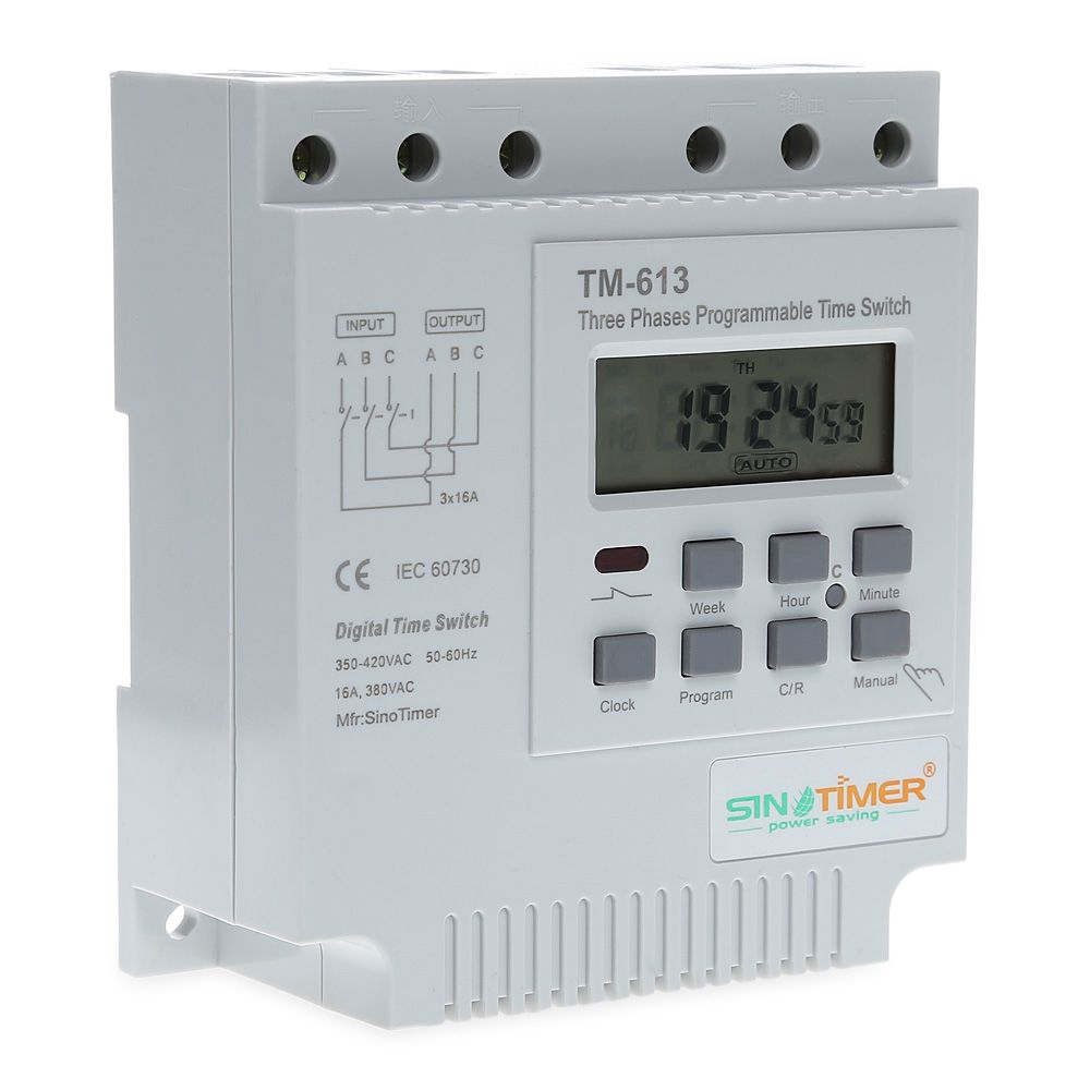 Tm613 380v Lcd Digital Multipurpose Three Phases Programmable Control Power Timer Switch From