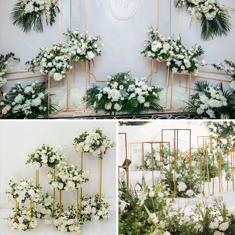 DIY Flower Wedding Centerpieces Stage Backdrops Aisle Walkway Floor ...