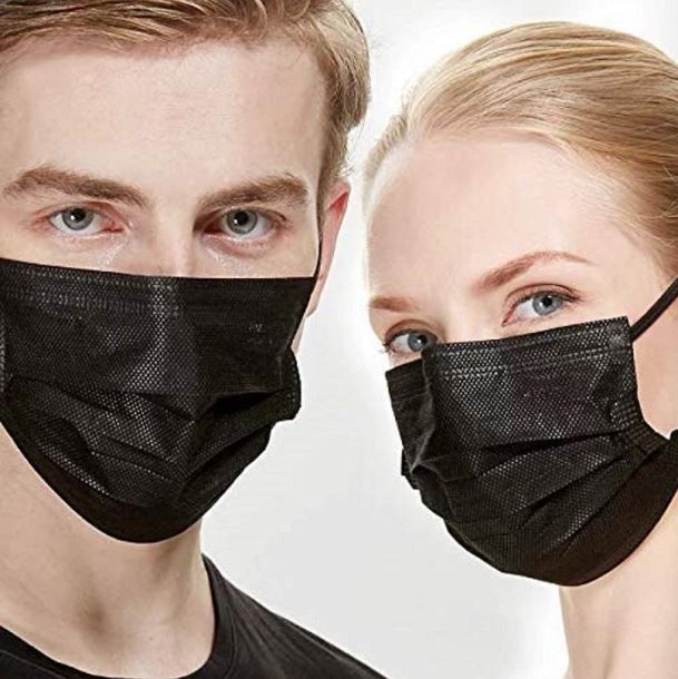 2021 Disposable Face Mask Black Cotton Mouth Nose Cover Face Masks Non ...