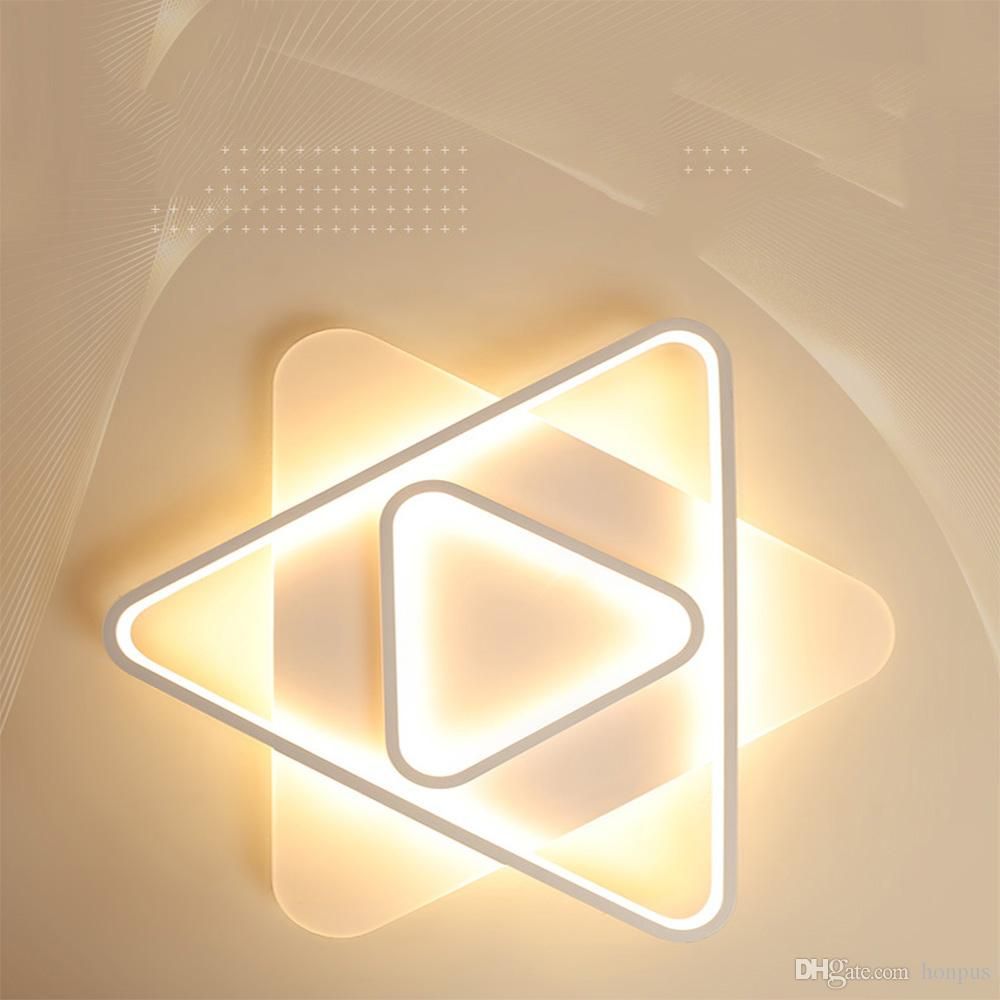 Led Ceiling Light Geometric Triangle Creative Ceiling Lamp Bedroom ...