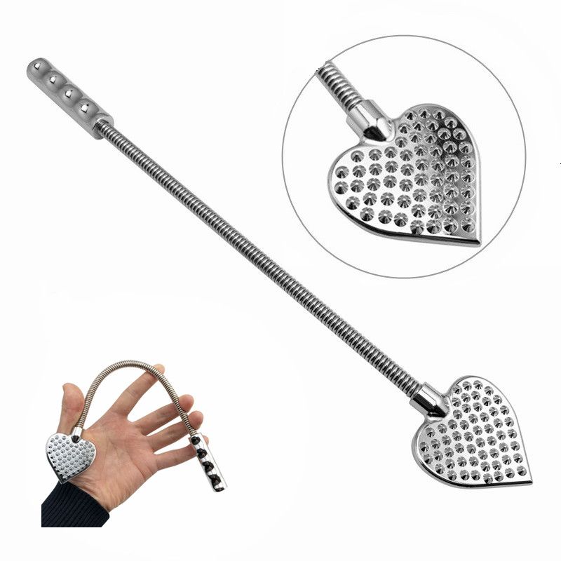 New Bendable Metal Whip Handle Flogger Spanking Bondage Slave Tool Role ...