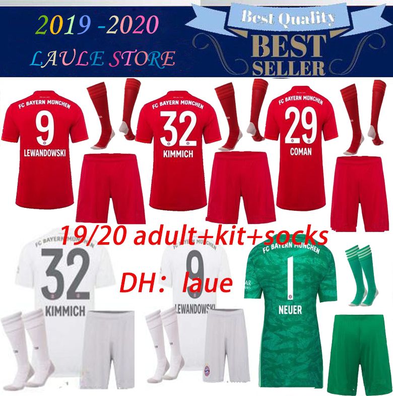 2020 Adult Kit 19 20 Bayern Munich Soccer JerseyS Home LEWANDOWSKI ...