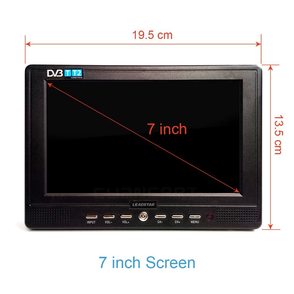 D768 7 Inch Portable TV DVB T2 ATSC Tdt Digital And Analog Mini Small ...