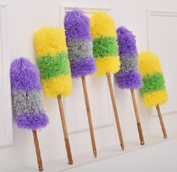 2021 Dust Duster Household Fiber Feather Duster Lazy Person Can Bend ...